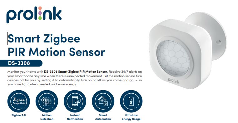 Prolink Smart Zigbee Motion Sensor - Sala.lk