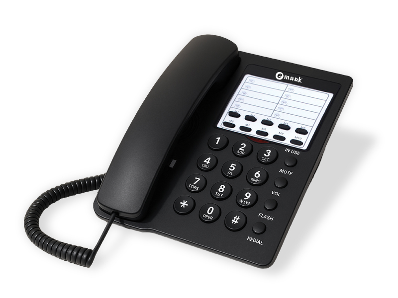 EMARK E121 BASIC LAND PHONE ( BLACK ) - Sala.lk