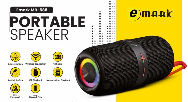 EMARK MB-588 PORTABLE SPEAKER - Sala.lk